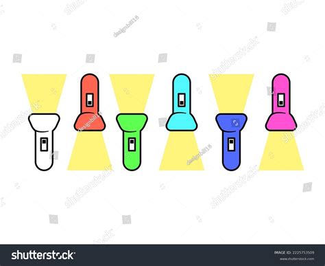 Cute Flashlight Graphic Design Flat Design Stock Vector Royalty Free 2225753509 Shutterstock