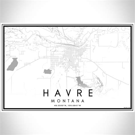 Havre Montana Map Print In Classic — Jace Maps