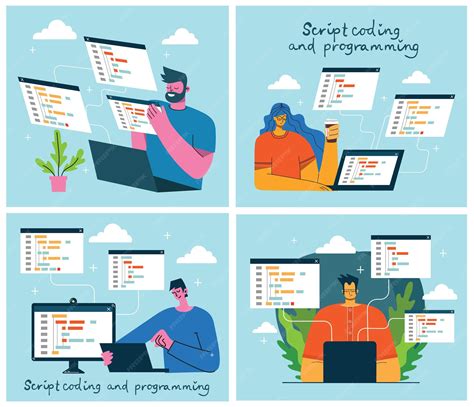 Premium Vector Programming And Coding Website Development