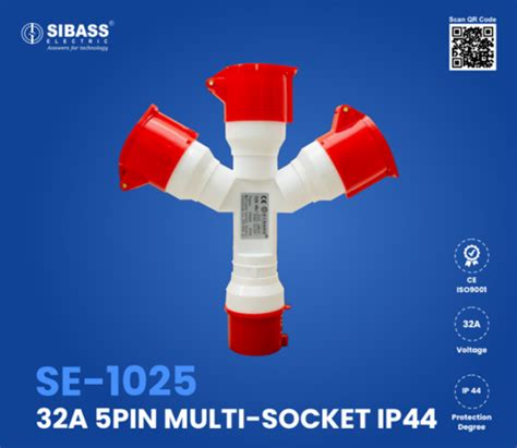 32a 5pin Multi Socket Ip44 Se 1025