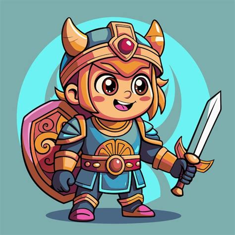 Premium Vector Cute Warior Vector Design