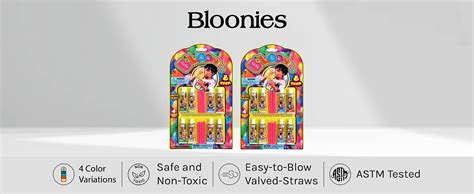 Ja Ru Bloonies Magic Plastic Bubbles With Straw 1 Pack 8 Tube Super Elastic