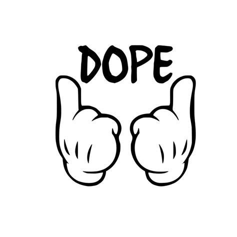 Dope Hands Sticker Vinyl Decal Bumper Sticker Jcreatenz Etsy