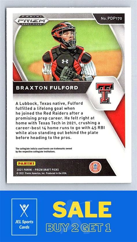 2021 Panini Prizm Draft Picks Pdp170 Braxton Fulford Ebay