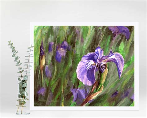 Purple Flower Painting Canvas