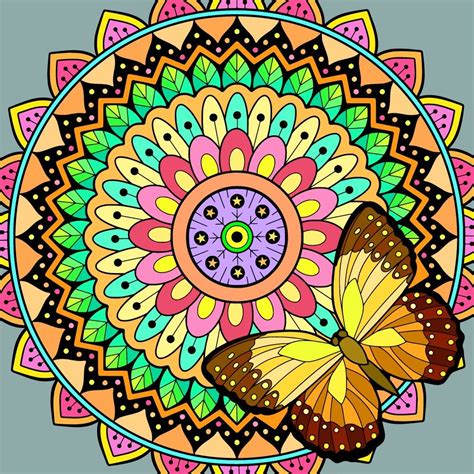 Butterfly Mandala Coloring Page