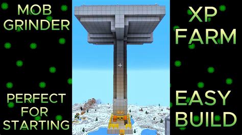 Easy Mob Grinder Xp Farm Tutorial Minecraft 121 Youtube