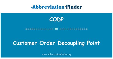 Codp Stands For Customer Order Decoupling Point Abbreviation Finder