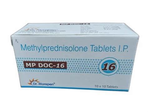 Methylprednisolone 16mg Tablets Mp Doc 16 10x10 Pack At ₹ 100box