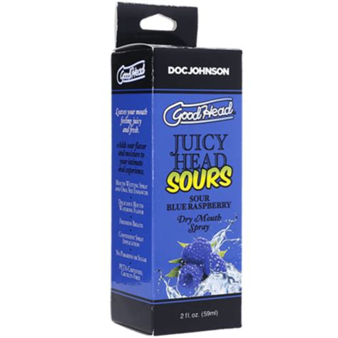 Good Head Juicy Head Dry Mouth Spray Sour Blue Raspberry 2oz Starship