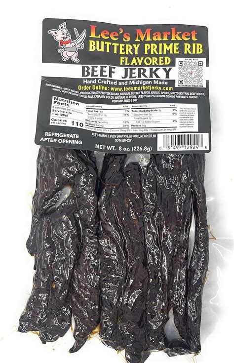 Buttery Prime Rib Flavored Beef Jerky Soft And Tender Healthy Low