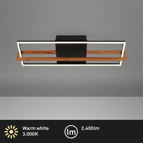 3777015 Led Ceiling Light Rectangle Wooden Element Uk