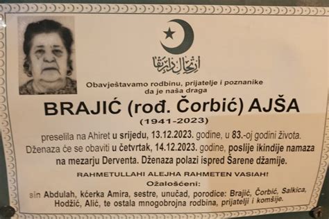 Preminula Je Brajić Ajša