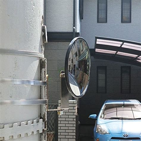 Garage Mirror Curved Mirror Rustproof Stainless Steel Mounting Bracket