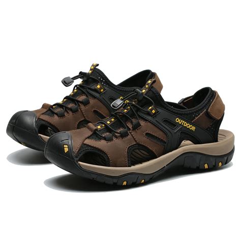Mens Closed Toe Sandals Outdoor Hiking Non Slip Beach Sandal Sport
