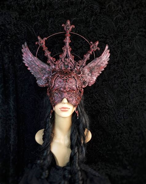 Headpiece Blind Mask Gargoyle With Wings Vampire Gothic Headpiece