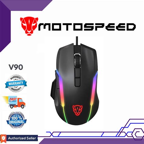 Motospeed V90 Rgb Backlight Pmw3325 Black Gaming Mouse Lazada Ph