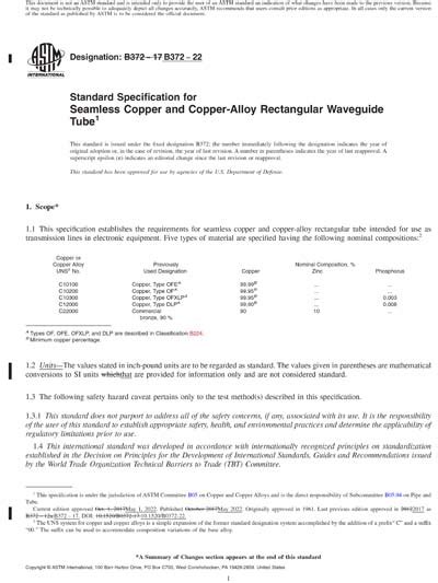 Astm B372 22 Red Standard Specification For Seamless Copper And