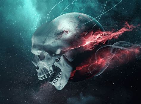 Skull Space Wallpapers Top Free Skull Space Backgrounds Wallpaperaccess