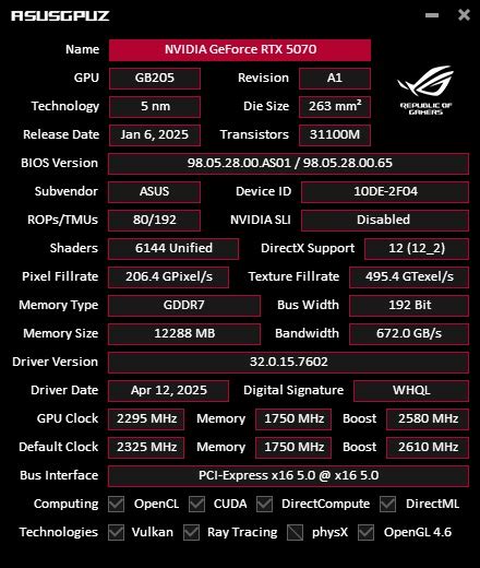 Geforce Rtx 5070
