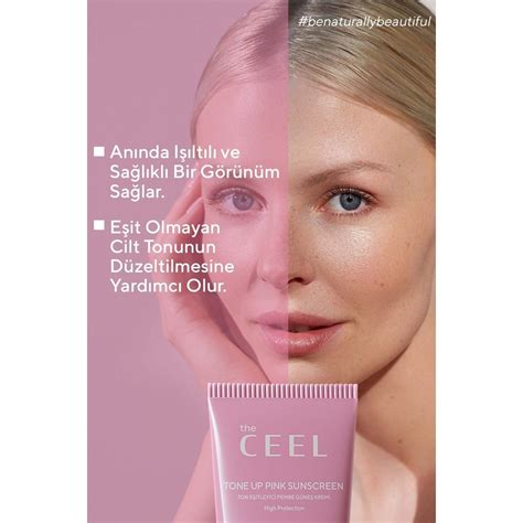 The Ceel Spf 50 Tone Up Pink Sunscreen Ton Eşitleyici Yüz Fiyatı