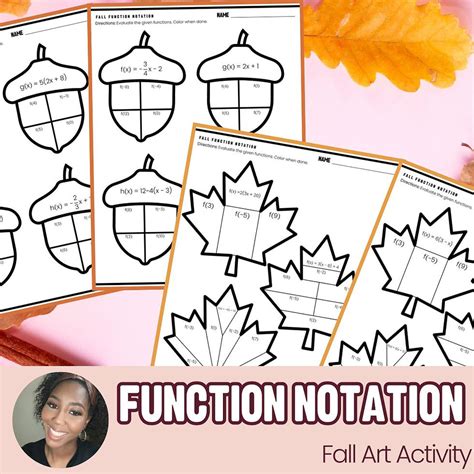 Evaluating Function Notation Fall Craftivity Beyond The Math