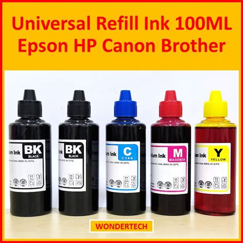 Universal Refill Ink 100ml For Epson Hp Canon Brother Inkjet Printer