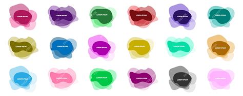 Premium Vector Abstract Blotch Shape Liquid Shape Elements Set Of Modern Graphic Elementsset