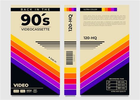 Flat Design Vhs Cover Template Free Vector