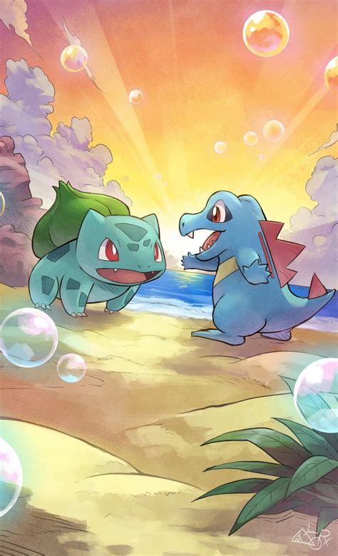 Bulbasaur And Totodile Pokemon And 2 More Drawn By Hakkentaipokedan