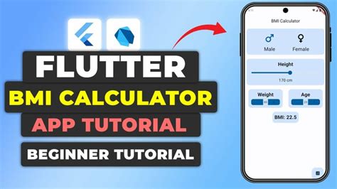 Create A Bmi Calculator App Using Flutter Beginner Flutter Project Hussain Mustafa