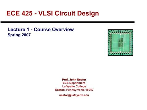ppt ece 425 vlsi circuit design powerpoint presentation free