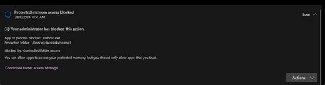 Protected Memory Access Blocked Microsoft Qanda