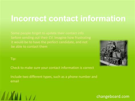 common cv errors pptx resume writing and advice job search