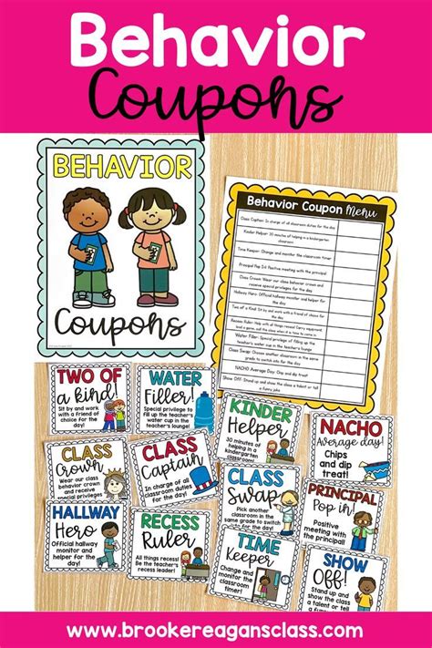 Behavior Management Reward Coupons Classroom Incentives Positive