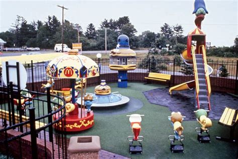 A Very Interesting View Of A Mcdonalds Playland Featuring The Three