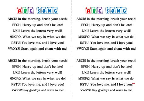 Abcd In The Morning Brush Your Teeth Pdf