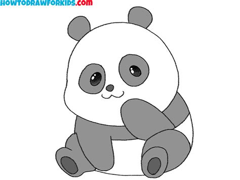 Cute Panda Images Drawing With Colour Easy