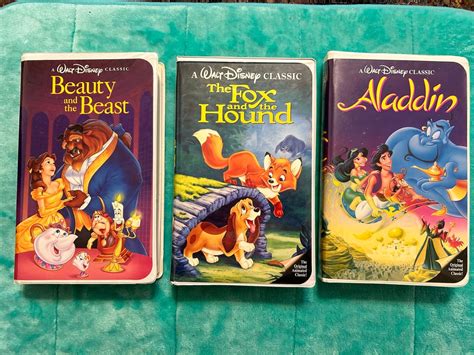 Vintage Walt Disney Vhs Tapes Your Choice Beauty And The Beast Fox