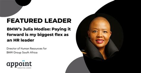 Julia Modise Is The Group Human Resources Director For Bmw Group South