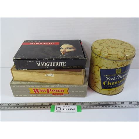 3 Cigar Boxes Cracker Tin