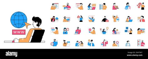 Programming Concept With Character Situations Mega Set In Flat Web Design Bundle Of Scenes