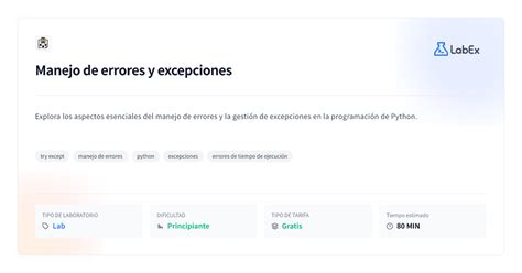 Dominando El Manejo De Errores Y Excepciones En Python Labex