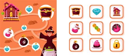 Premium Vector Hand Drawn Flat Game Assets Icons And Illustration Set