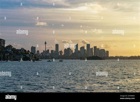 Sydney Cityscape On Sunset With Spectacular Sky Capital City Travel