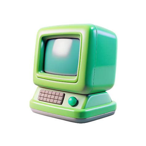 Vintage Computer 3d Graphic 47075653 Png