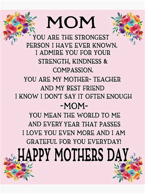 Mom Happy Mothers Day Poem Beautiful Mothers Day Ts For Mom