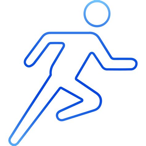 running generic gradient outline icon