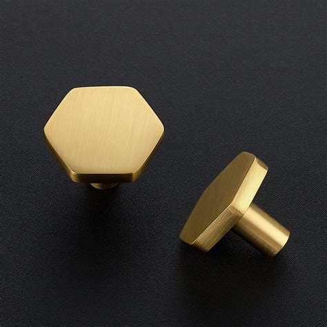 Gold Cabinet Knobs 10 Pack Solid Kitchen Cabinet Knobs