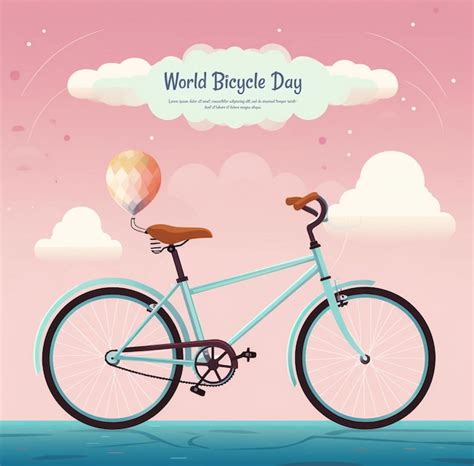 Premium Psd Realistic World Bicycle Day Design